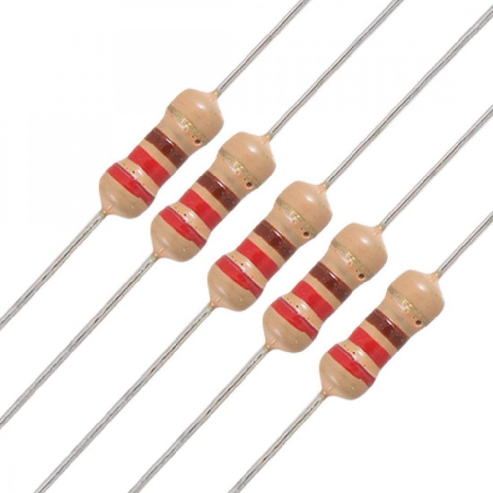 250Pcs 220 Ohm Carbon Film Resistor 1 4 W Resistance 0 25 Watt 250mW 5 
